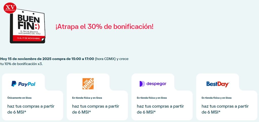 PayPal: ¡30% de Bonificación en Banamex! Compra desde $10,000 at PayPal ...