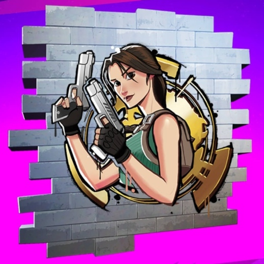 Spray especial Fortnite GRATIS Lara Croft