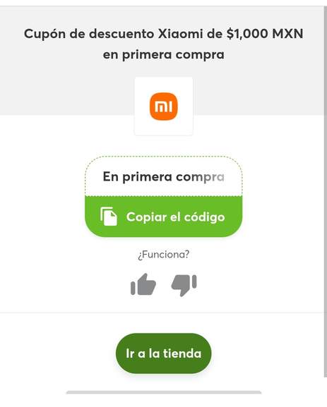 ¿Como funcionan los cupones? Xiaomi shop - promodescuentos.com