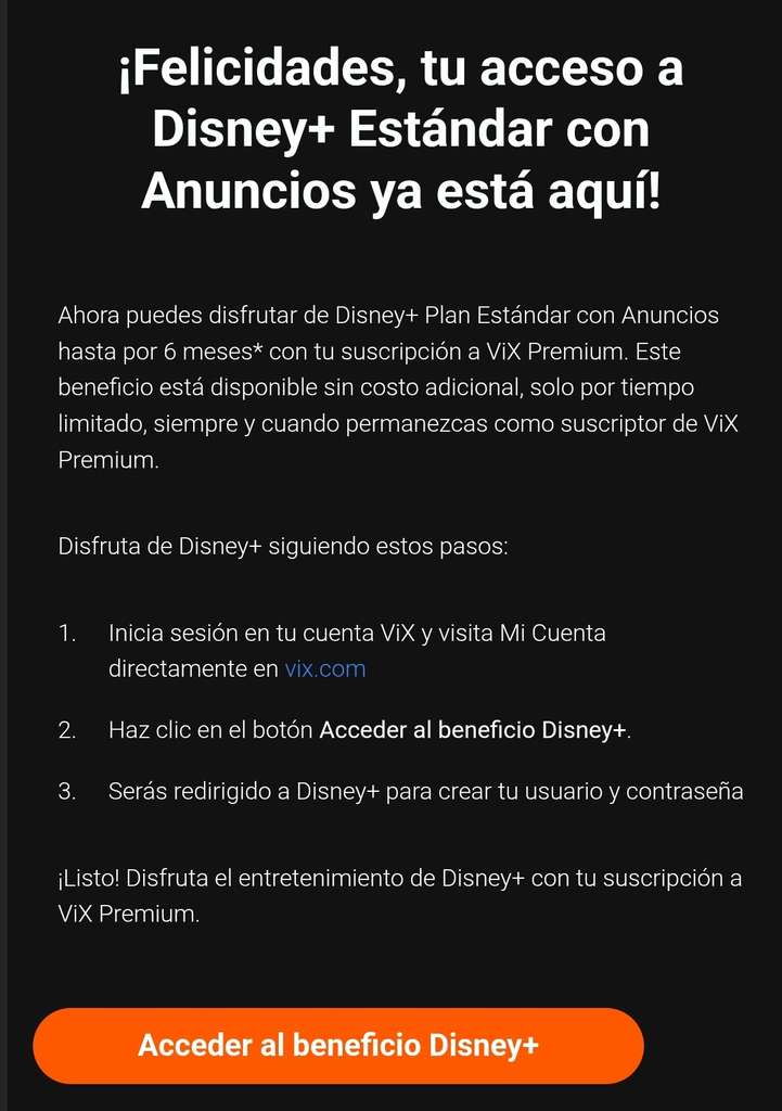 Disney+ Estándar con anuncios GRATIS 6 meses en Vix Premium ...