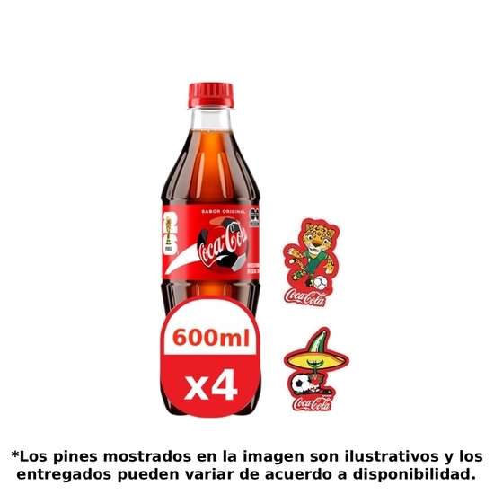 Combo Coca-Cola Original 600 ml (4) + 2 pines Mundial 2026 a Coca-Cola ...