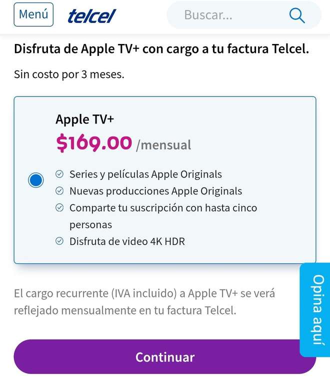 Apple TV+ gratis 3 meses con tu plan Telcel en CDMX | Promodescuentos