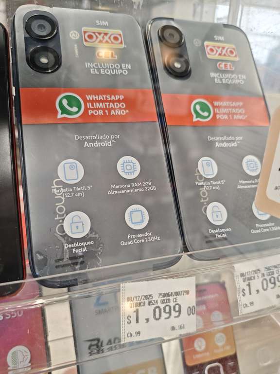 Celular Qtouch + SIM OXXO + WhatsApp Ilimitado a solo $599 en Oxxo ...