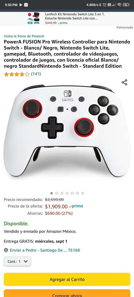 Control Pro PowerA para Nintendo Switch