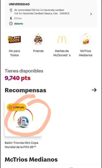 Balón oficial FIFA 2026 en 8000 mcpuntos McDonald's at McDonald's ...